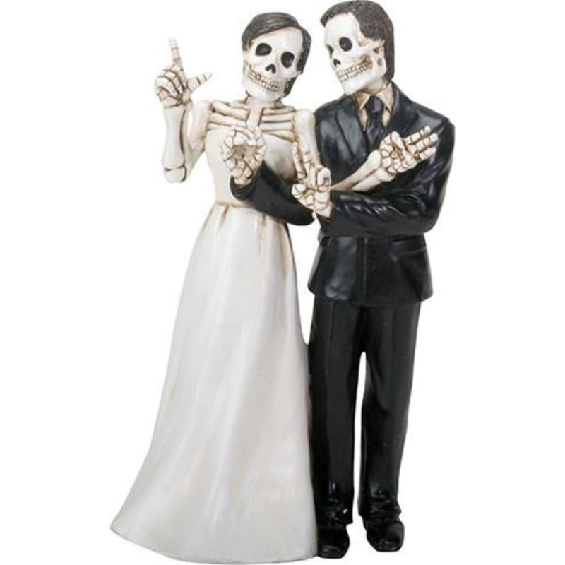YTC Summit International Love Never Dies Skeleton Wedding Couple Bride and Groom Figurine ...