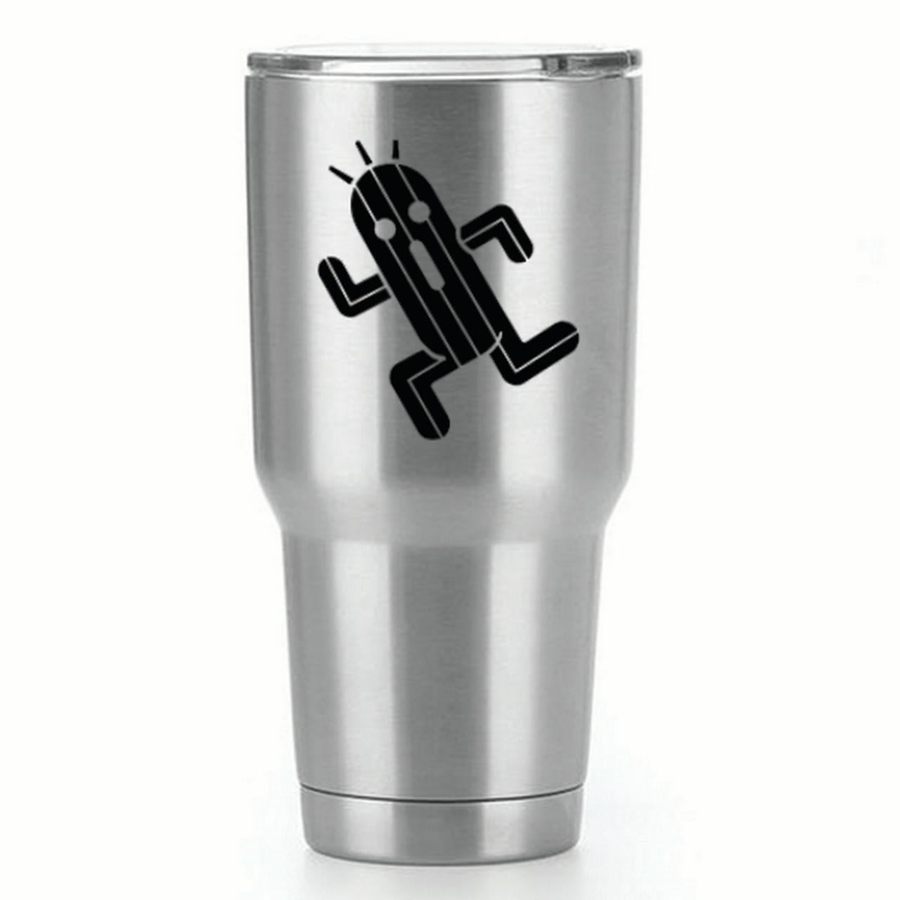 Running Cactus | Single Yeti Decal | 3-Inch Black Vinyl Decal - Walmart.com
