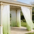 SouMaox Outdoor Water-Resistant Curtains, Gradient Green Rod Pocket ...