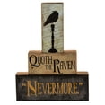 Halloween Decoration - Quoth The Raven "Nevermore" Stacking Block 3 ...