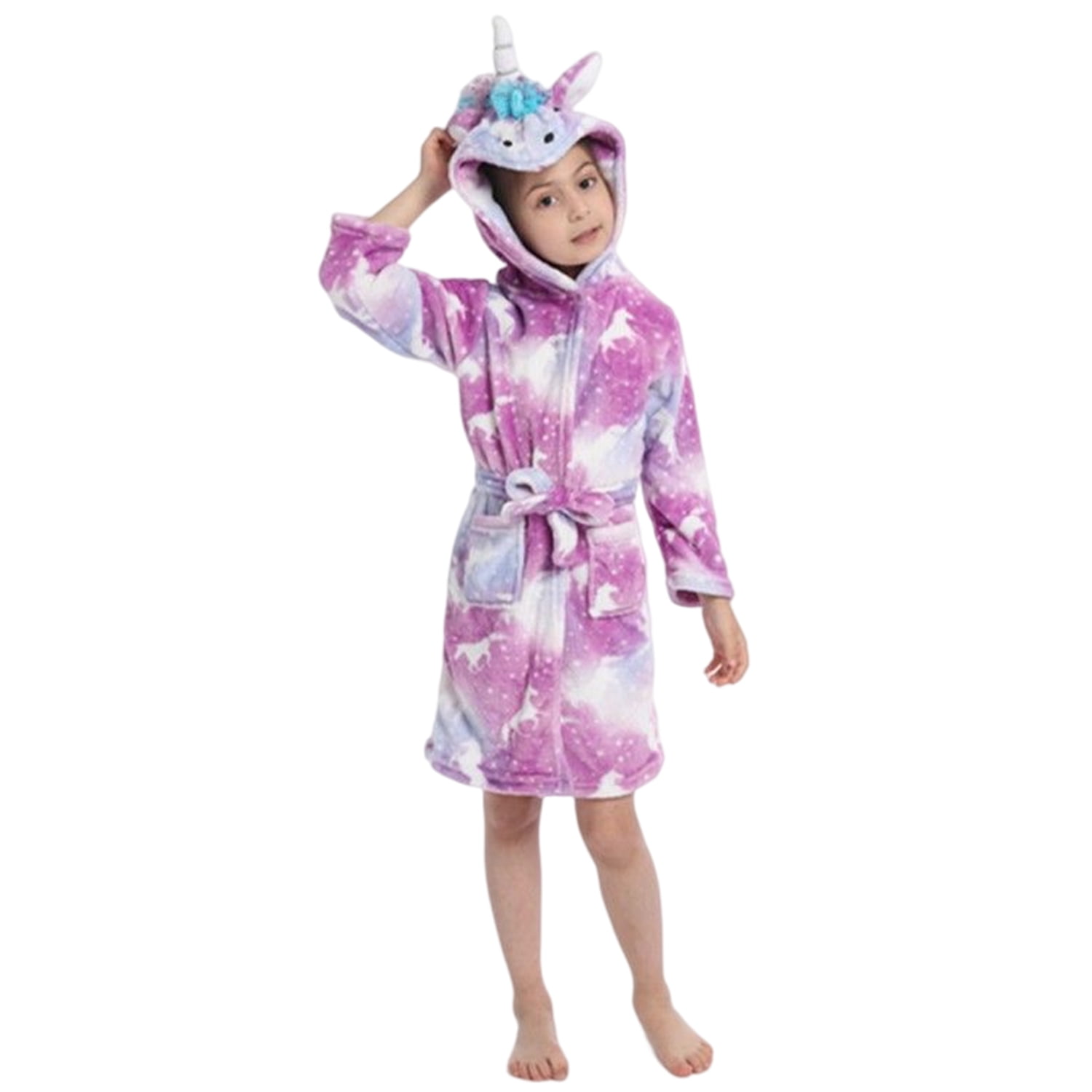 Click here for Kawell Unicorn Soft Unicorn Hooded Bathrobe Sleepw... prices