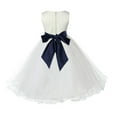 Ekidsbridal Girl Communion Flower Girl Dress - Satin Ivory Tulle ...