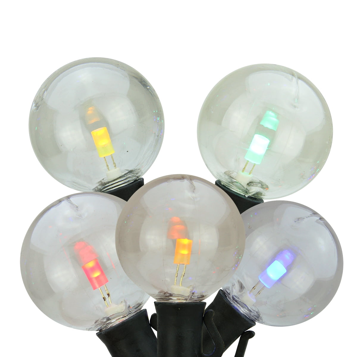 Set of 25 Multi-Color LED G40 Commercial Grade Patio or Christmas ...