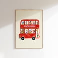 Affixzi Red Bus Wall Art, Animal Room Decor, Safari Playroom Poster ...