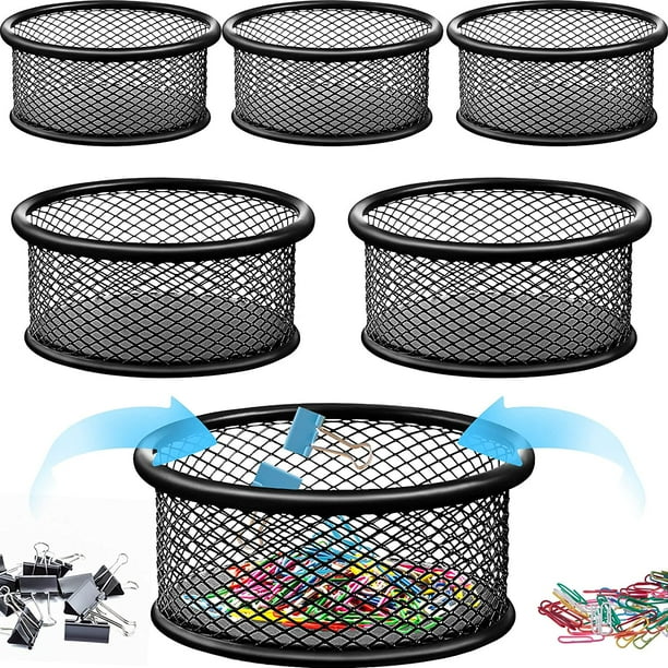6 Pieces Paper Clip Holder Mesh Paper Clip Holders Paper Clip Dispenser ...