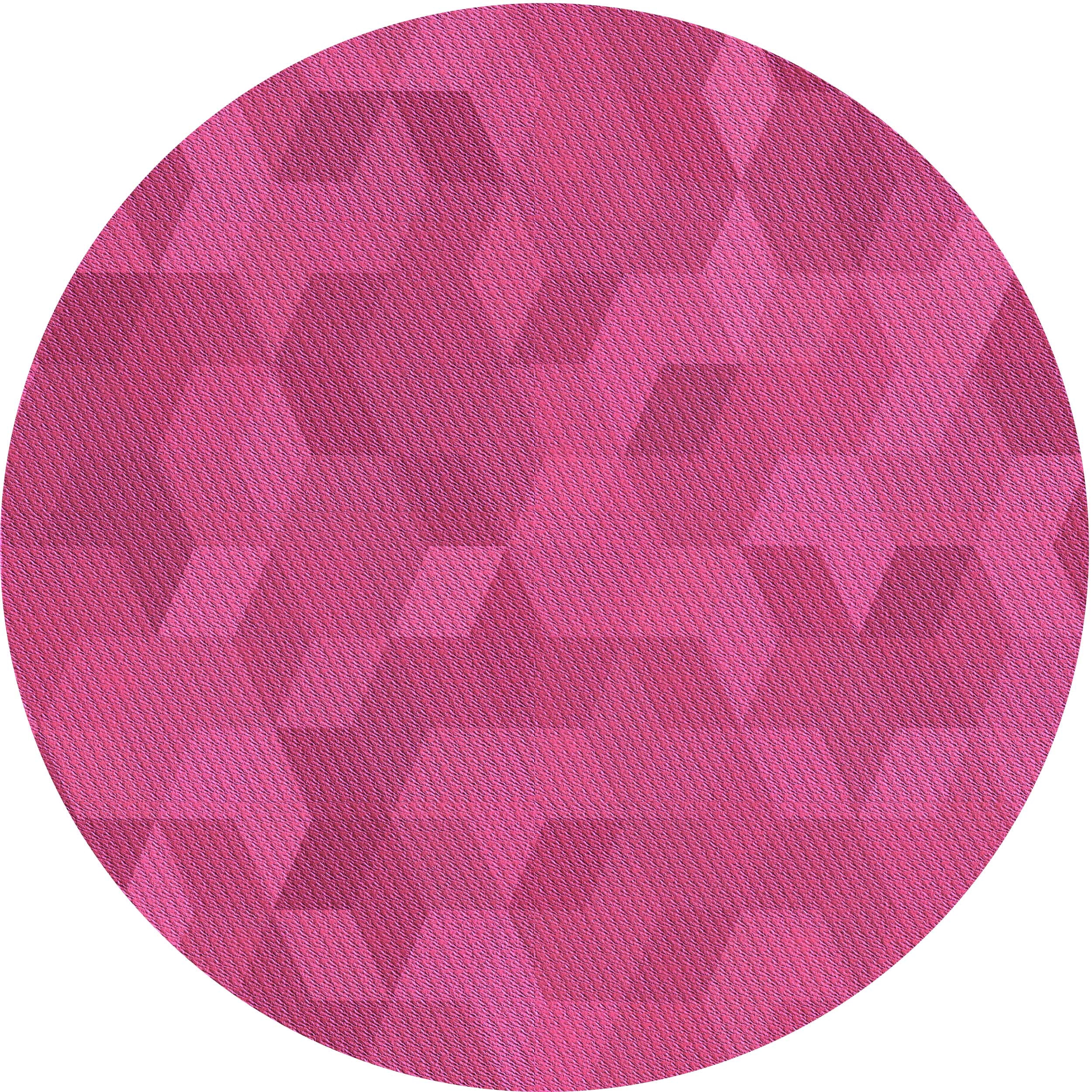 Ahgly Company Indoor Round Patterned Neon Pink Area Rugs, 6' Round ...