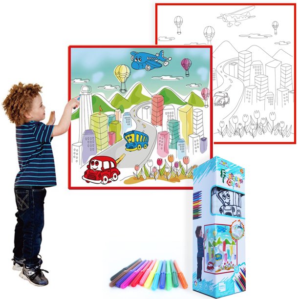 Fantastic Color Washable Coloring Mat - City Life - Walmart.com