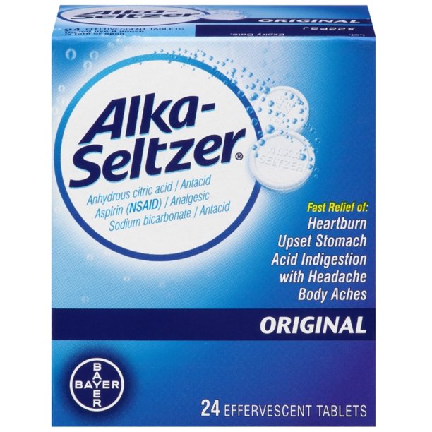 Alka-Seltzer Plus Original Effervescent Tablets, 24 ea (Pack of 6 ...