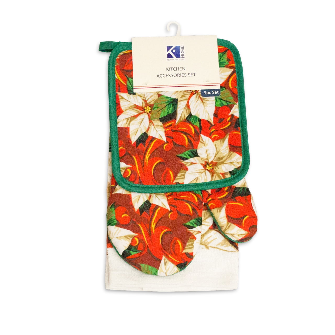 3pc Kitchen Accessories Set, Kitchen Towel, Oven Mitt, Pot Holder ...