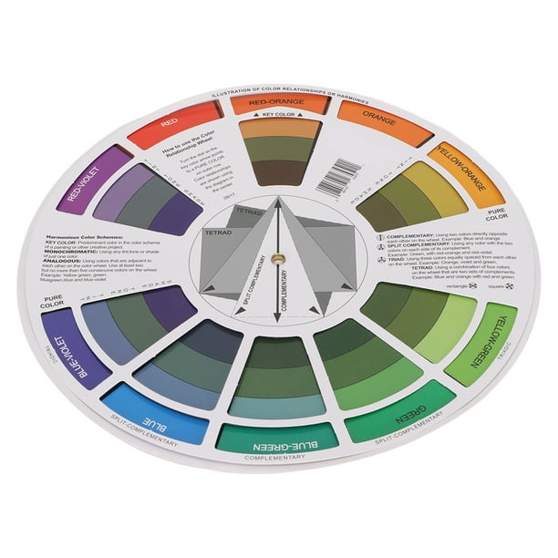 Color Wheel Lightweight Portable Color Wheel Chart Blending Effect ...