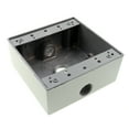 Red Dot 2IH3-1 Aluminum Weatherproof Electrical Outlet Box, 2 Gang, (3 ...