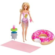 Barbie Swimming Set: Blonde Doll with Water Play Pool, Slide and ...