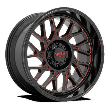 20x10 Moto Metal MO978 RAZOR Satin Black Machined Red Tint Wheel 5x5 ...