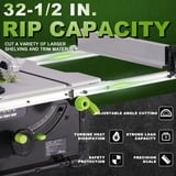 SIROCCO Dustless Table Saws for Jobesites, 10" Cutting Blade 98.5% Dust ...