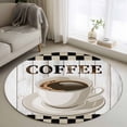 3ft Round Rug Vintage Coffee Area Rugs for Living Room Bedroom Washable ...