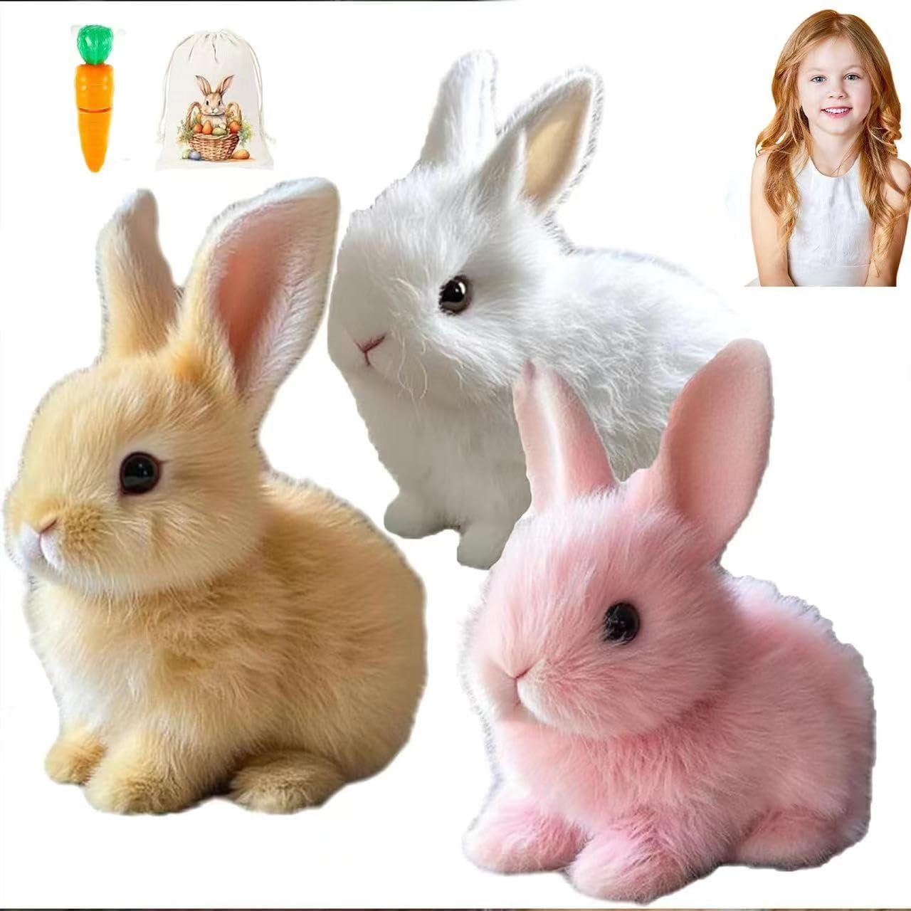Toy Rabbit DUOYINTL Rabbit Rabbit Conejo realista de Pascua | Bodega ...