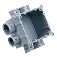 Hubbell-Raco 6239BP Single Gang Floor Kit with Recessed Duplex 15A TR ...