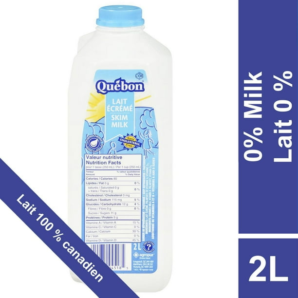 Québon Skim 0% Milk, 2 L - Walmart.ca
