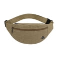 Canvas Waist Bag Crossbody Sling Bag Multi Pocket Adjustable Strap ...