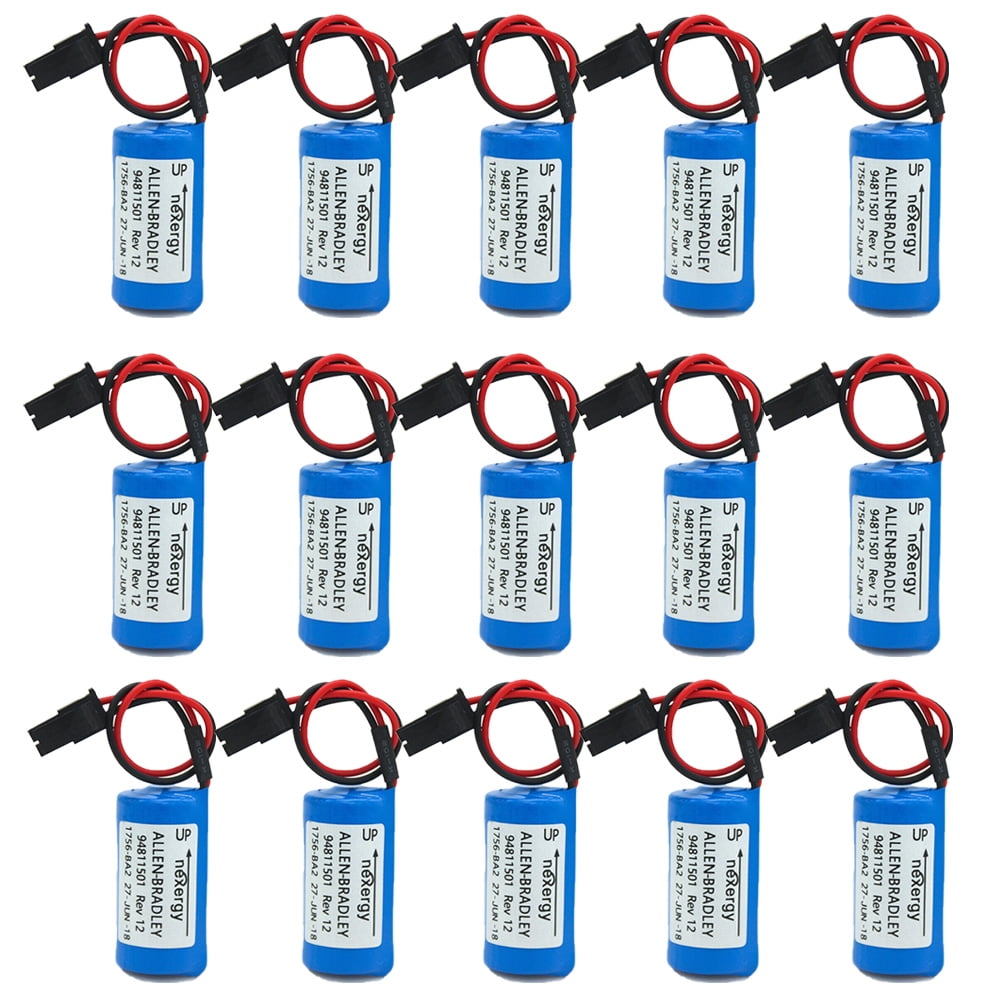 (Pack of 15) 3V 1800mAh 1756-BA2 PLC Battery Replacement for 1756-BA2 ...