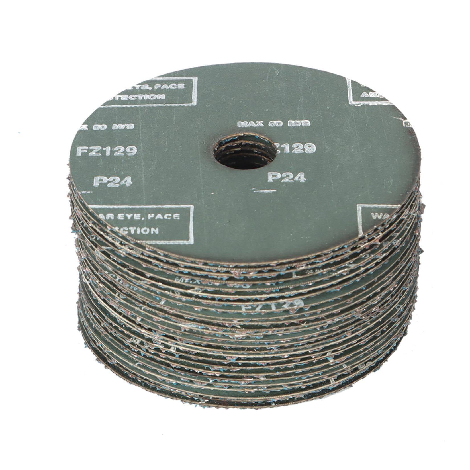 25Pcs 5 x 7/8 inch 24 Grits Aluminum Oxide Resin Fiber Grinding Sanding ...