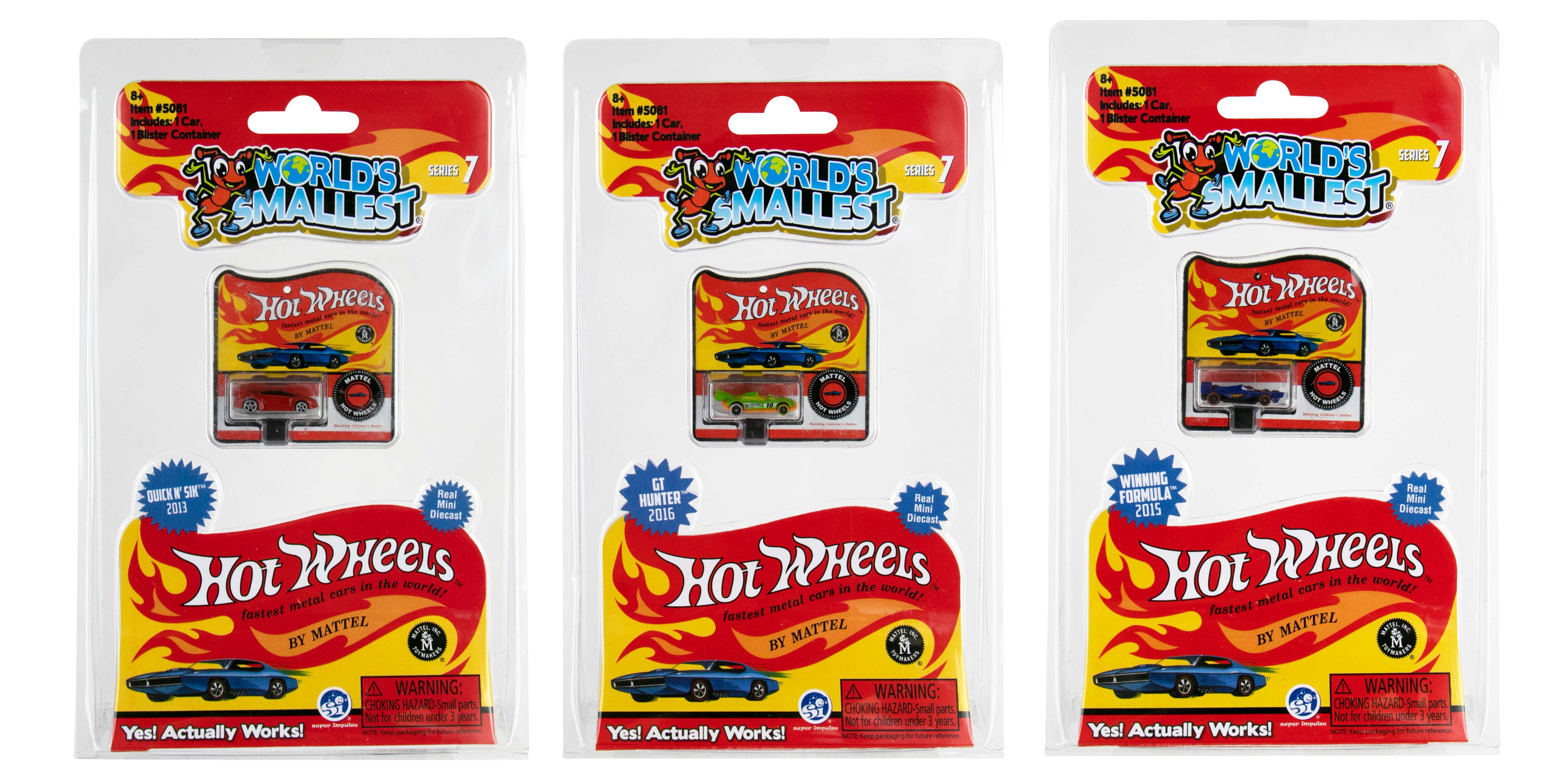 Worlds Smallest Hot Wheels Series 7 (3 Pack) GT Hunter, Quick N Sic ...