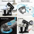 Ailessom New Stand Mixer,6.5-QT 10-Speed Tilt-Head Food Mixer, Kitchen ...