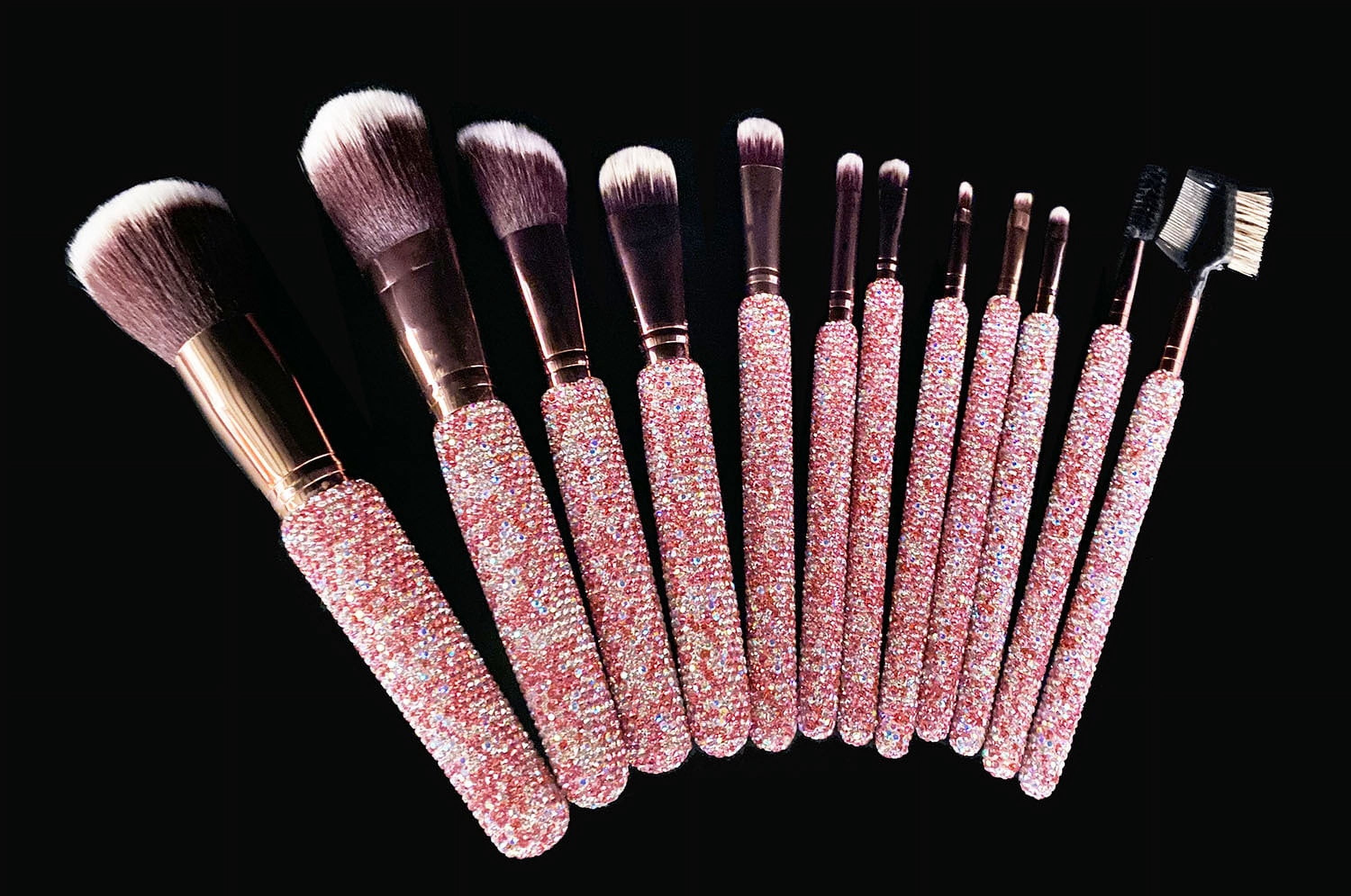 Buen juego de 12 brochas de maquillaje de diamante Juego de ...