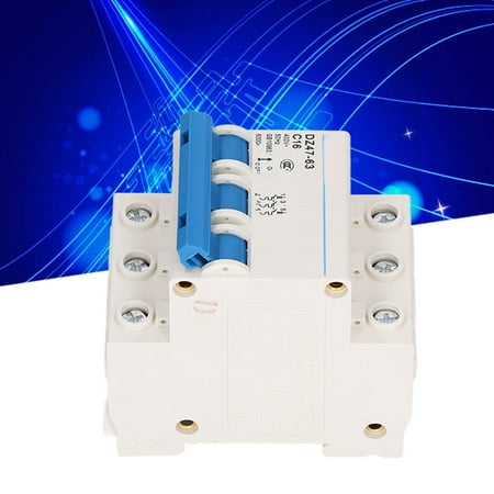 Spptty 3P Miniature Circuit Breaker DIN Rail Mount Low Voltage Protection Switch 400V 16A DZ47 ...