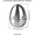 Runleader Mechanical Egg Timer, 60-Minute Stainless Steel Kitchen Timer ...