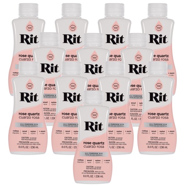 Rit Dye | All-Purpose 8 oz Liquid 12-Pack Case – Rose Quartz - Walmart.com