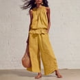 AzureSilk Summer Outfits For Women's Linen 2 Piece Outfits Sleeveless ...