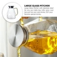 Glass Jug with Lid 1 Gallon Refrigerator Pitcher Dispenser Nightstand ...