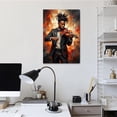 Black Man Violinist Canvas Wall Art Dreadlocks Music Artwork Abstract ...