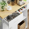 Sobaniilo Movable Kitchen Island Cart with Rollers, Large Worktop ...