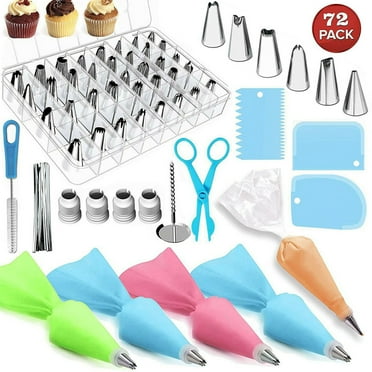 Wilton W80009 Cake Decorating Set with Piping Tips, Navy Blue & Gold ...