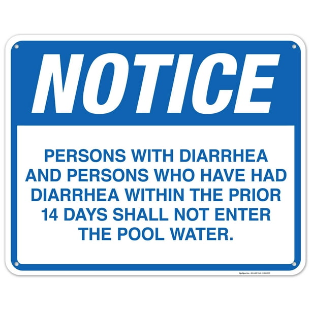 Persons With Diarrhea And Persons Who Have Had Diarrhea Sign, Pool Sign ...