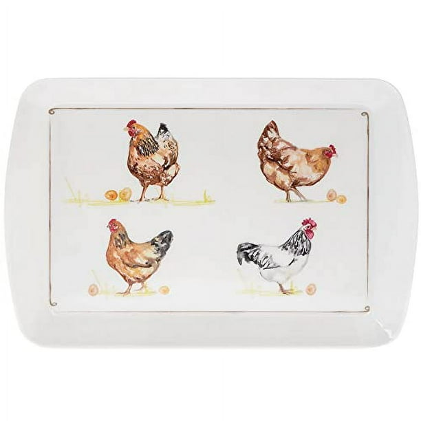 country Life Small chickens Design Snack Tray Serving Sandwich Tray ...