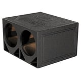 Rockville RQ12TB Dual 12" Triangle Ported Subwoofer Sub Box Bed Lined ...