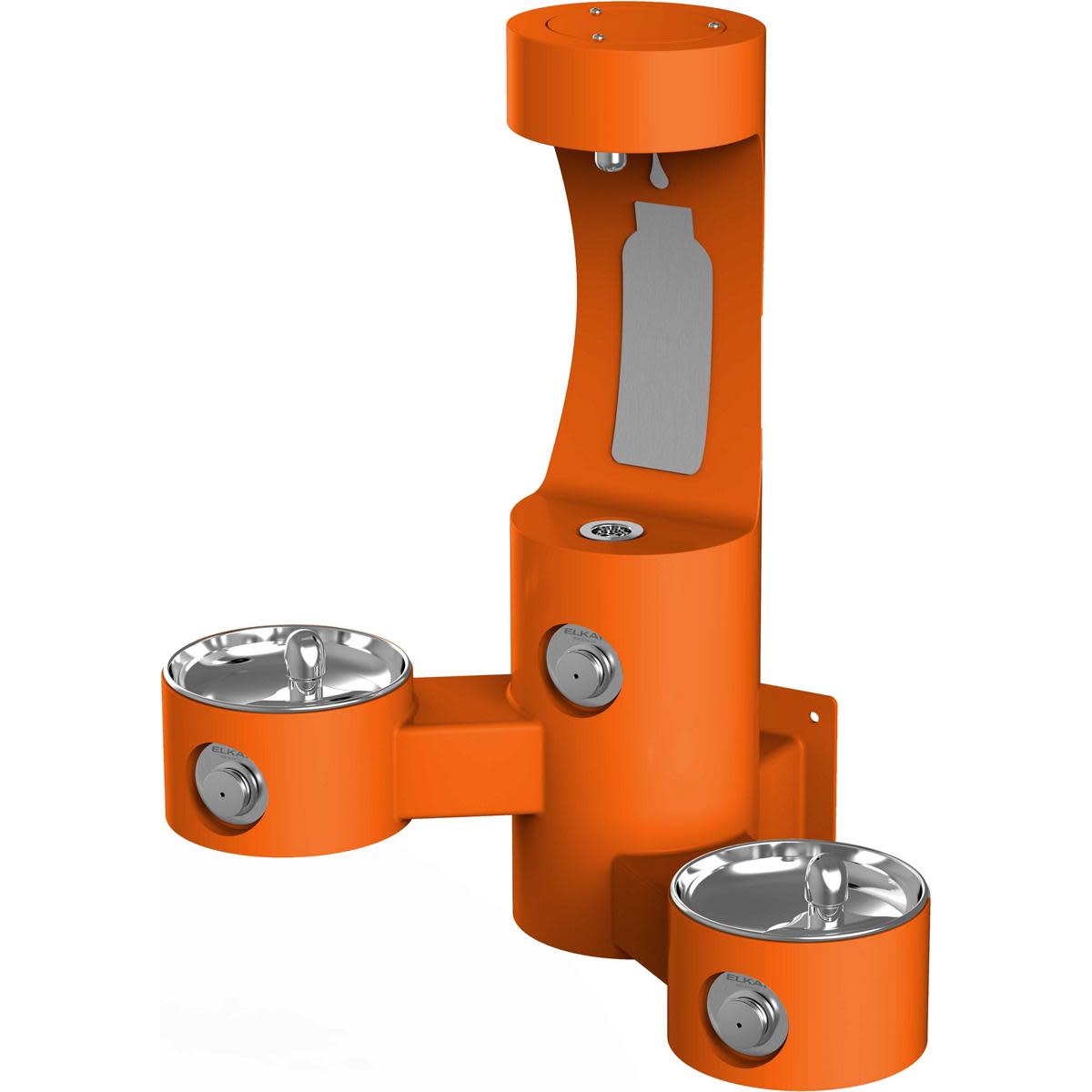 Elkay Lk4409bf Wall Mounted Outdoor Bi Level Drinking Fountain And Elkay Lk4409bf Wall Mounted Outdoor Bi Level Drinking Fountain And