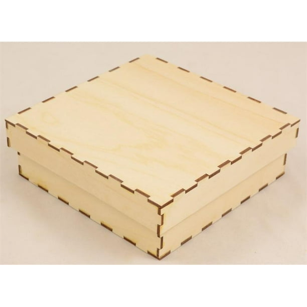 Shallow Square Drop Fit Wood Box - Walmart.com - Walmart.com