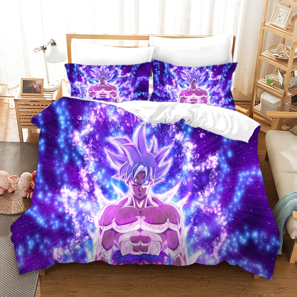 Anime Dragon Ball Z Quilt Bedding Sets 3 Piece Fashion Action Figure