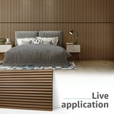 Art3d 3D Fluted Acoustic Wood Wall Panels, Walnut, 23.6"x47.2", 4 ...