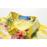 SSLR Big Boys Flamingos Hawaiian Shirt Button Down Shirt Short Sleeve Luau Shirt for Kids ...