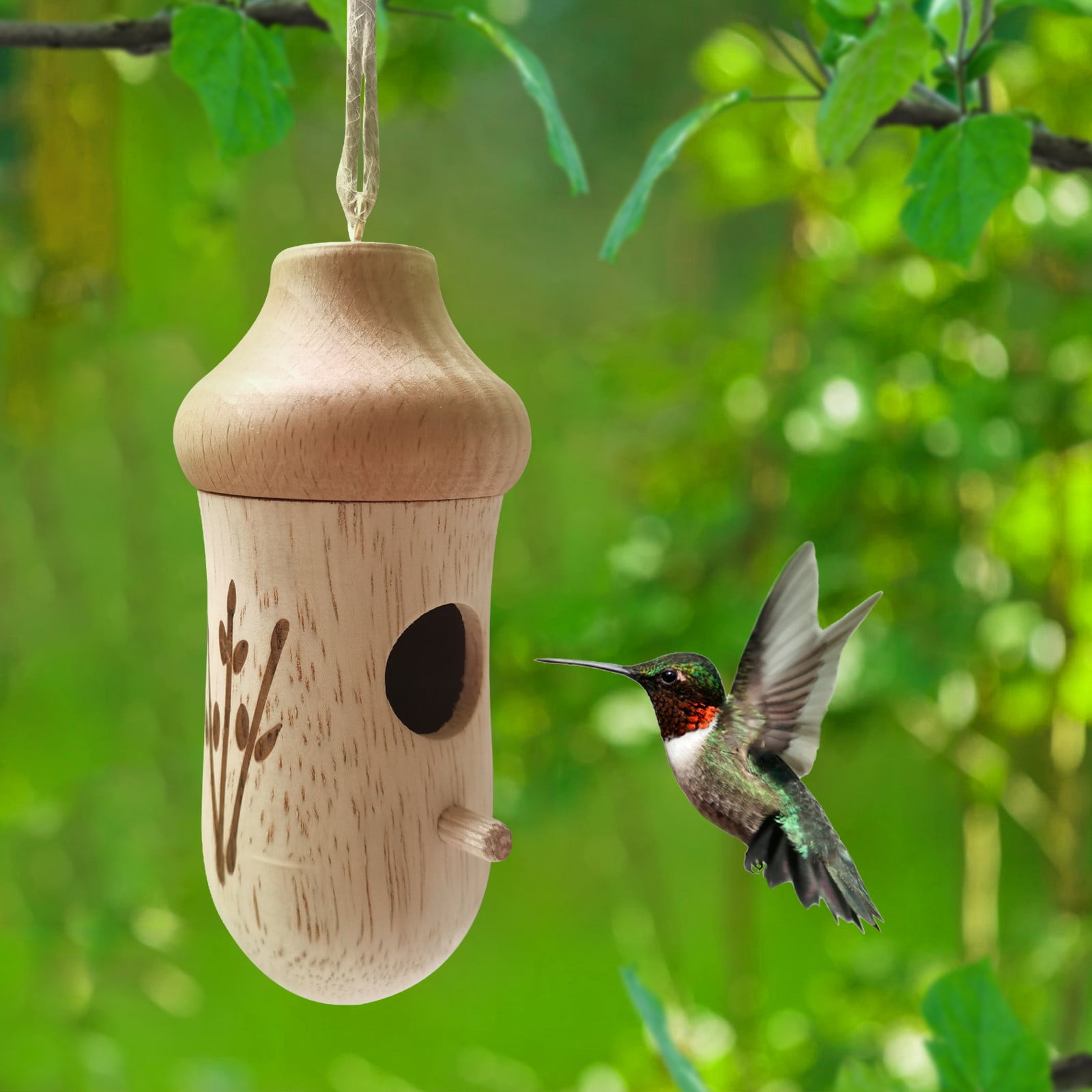 Sculpture Art & Collectibles petite wooden hummingbird Exquisitely ...