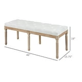 Free Shipping! HOMCOM 46" End of Bed Bench, Upholstered Bedroom Bench ...
