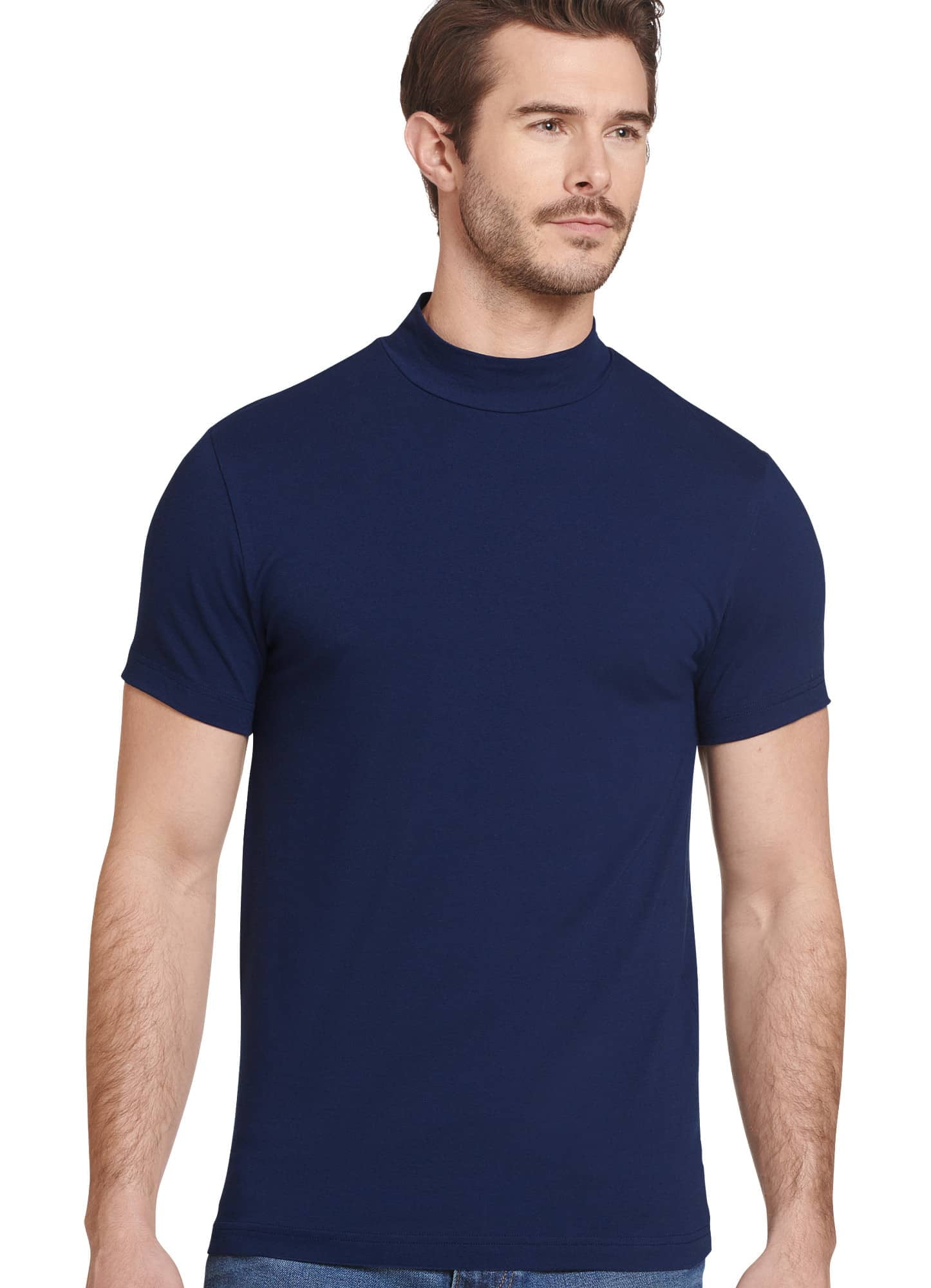 Jockey Men Cotton Stretch Mock Neck Tee - Walmart.com