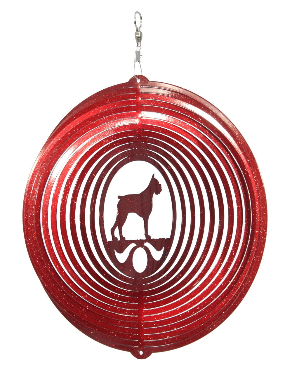 SWEN Products BOXER Dog Circle Swirly Metal Wind Spinner - Walmart.com