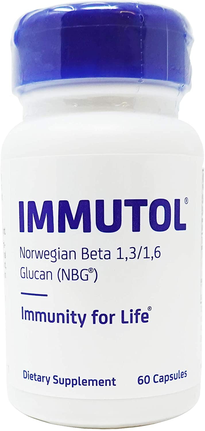 IMMUTOL Norwegian Beta-1,3/1,6-Glucan (NBG) 60 Caps - Walmart.com
