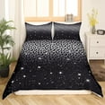 Leopard Skin Bedding Set for Adult Women,Grey Black Cheetah Print ...